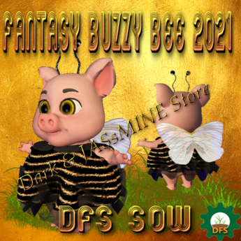 Second Life Marketplace - DFS Sow - Fantasy Buzzy Bee 2021 (Actual Item)